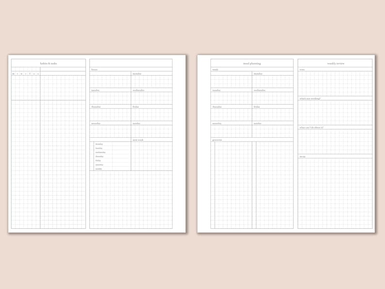 Comprehensive Weekly Dashboard With Fold-out, Printable Personal ...