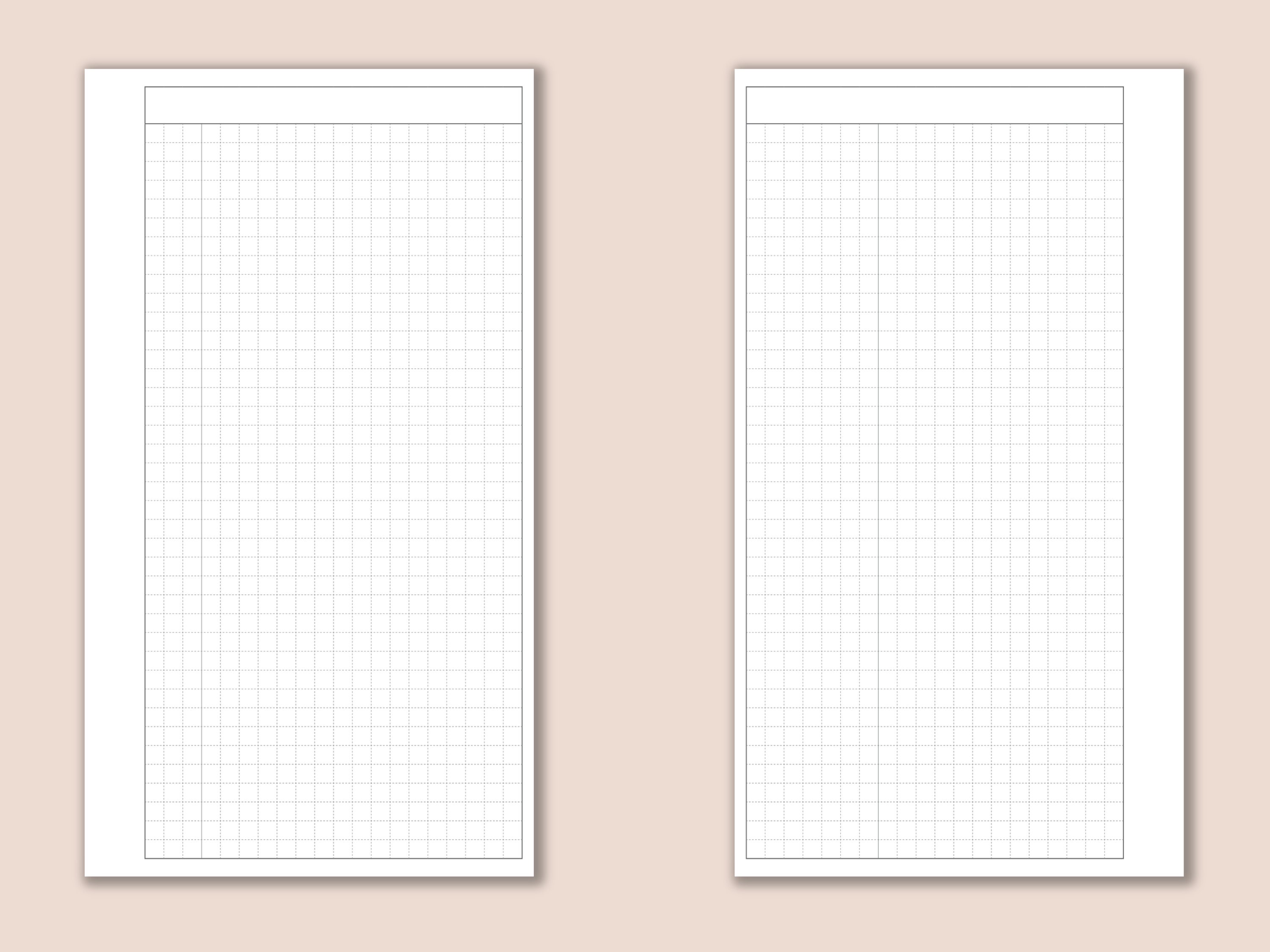 Minimal 4mm Grid Pack, Printable Personal Rings Planner Inserts - Etsy
