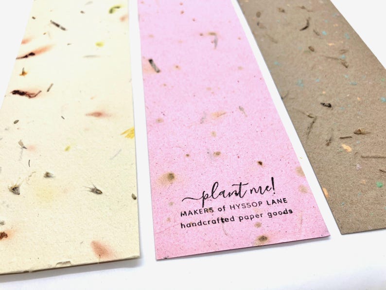 Wildflower Seed Paper Bookmark: Plantable, Sustainable Recycled ...