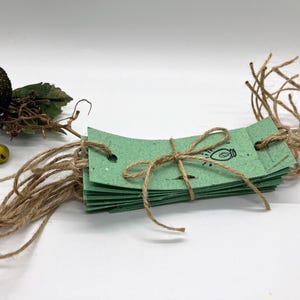 Plantable Holiday Gift Tags, 14 Green Tags With Assorted Stamps ...