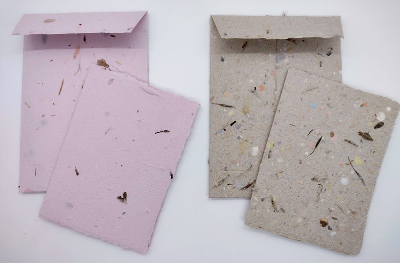 Plantable Wildflower Seed Paper Card Set With Envelopes: Eco-friendly ...