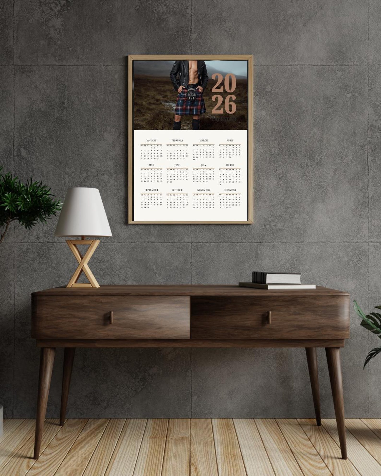 2026 Wall Calendar Digital Download Minimalist Home & Office Decor ...