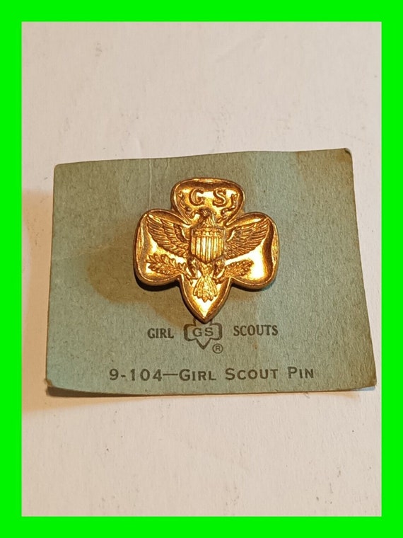 Vintage girl scout pin - Gem