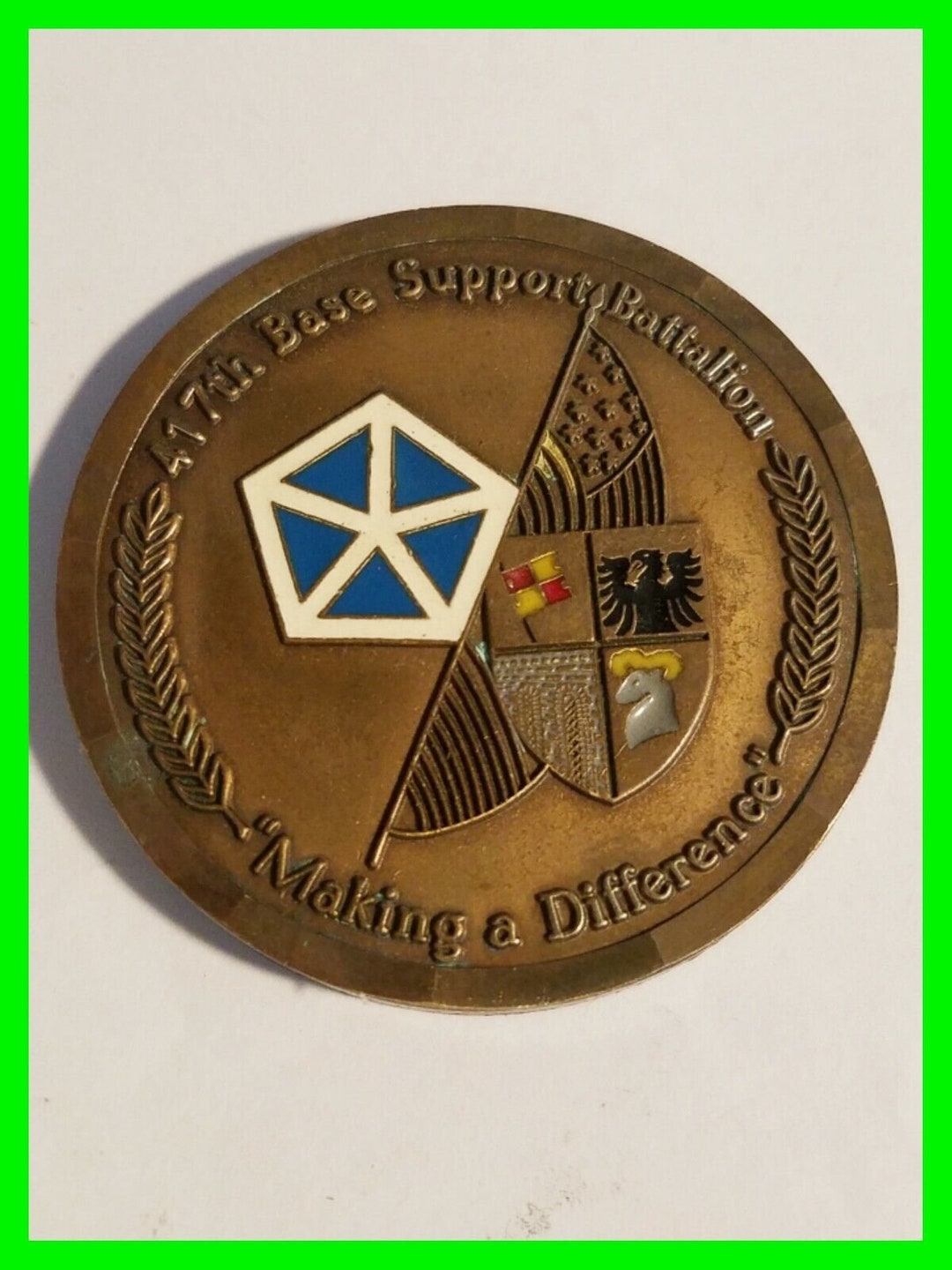 Authentic U.s. Army 417th Base Support Battalion Challenge - Etsy
