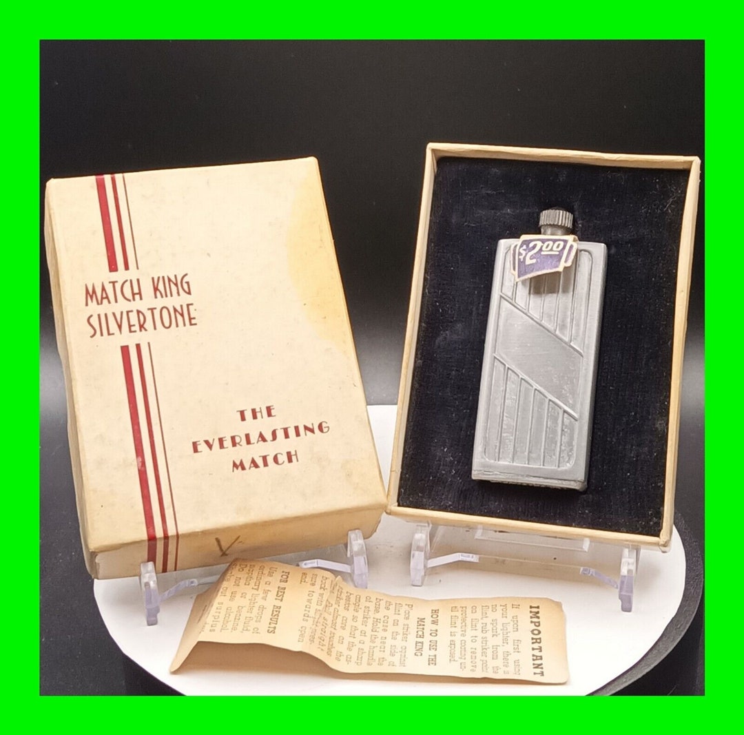 Rare Unfired 1934 Match King Everlasting Striker Lighter W/ - Etsy
