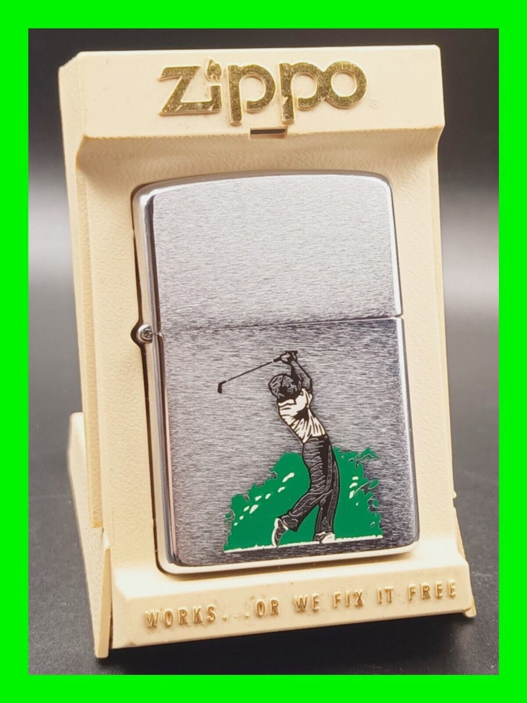 Very Rare Unfired Vintage Golfer Zippo Lighter With White - Etsy