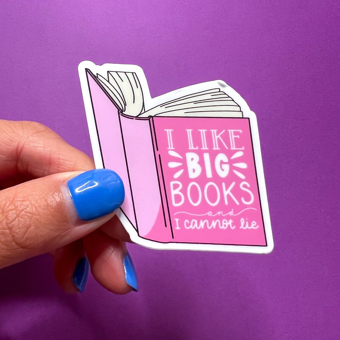 I Like Big Books and I Cannot Lie Book Lover Sticker - Etsy