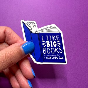 I Like Big Books and I Cannot Lie Book Lover Sticker - Etsy