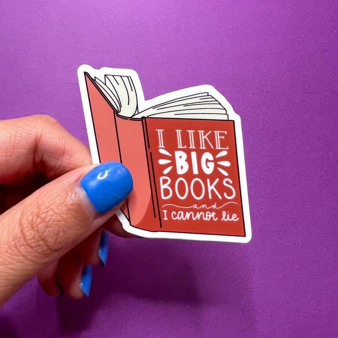 I Like Big Books and I Cannot Lie Book Lover Sticker - Etsy