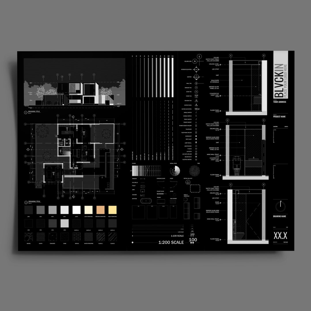 Autocad Template Package BLACK EDITION + Free GIFT - Etsy