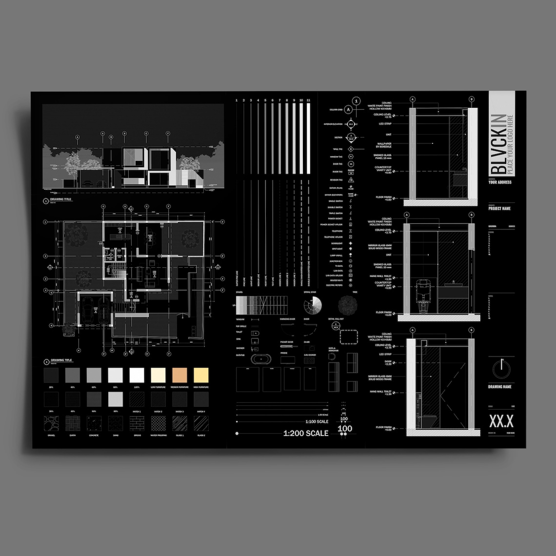 Autocad Template Package BLACK EDITION Free GIFT - Etsy