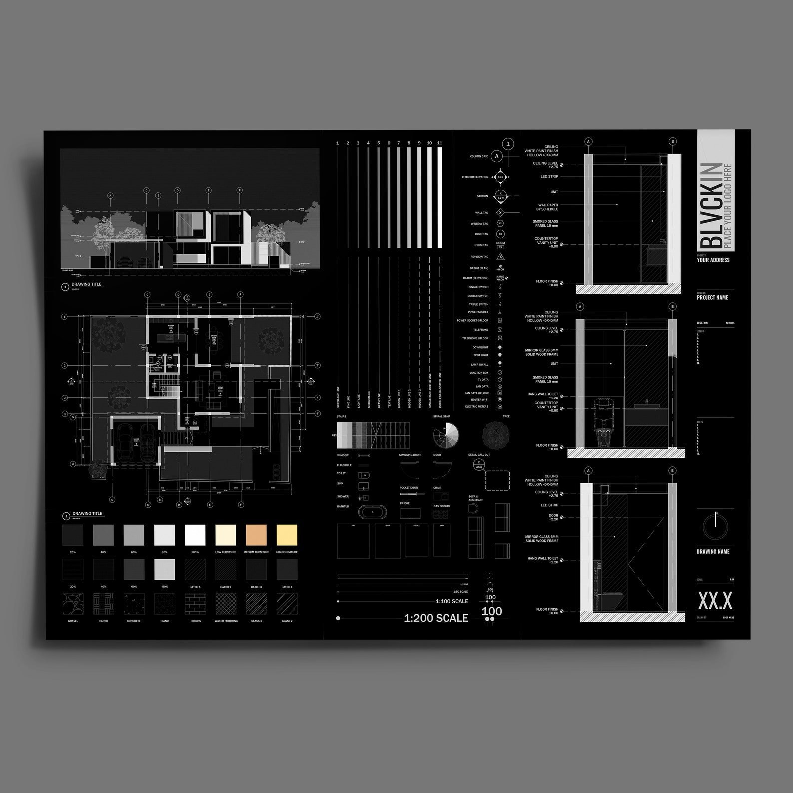 Autocad Template Package BLACK EDITION + Free GIFT - Etsy