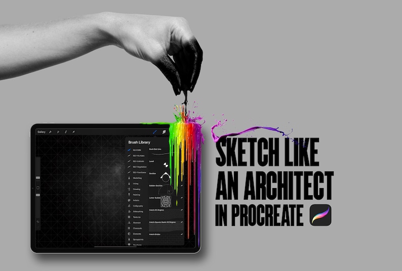 Procreate Sketch Pack FULL - Architecture Brushes - Etsy