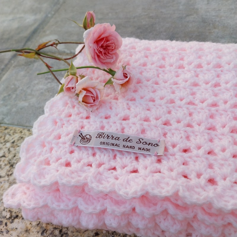 Pink Crochet Kids Blanket - Etsy