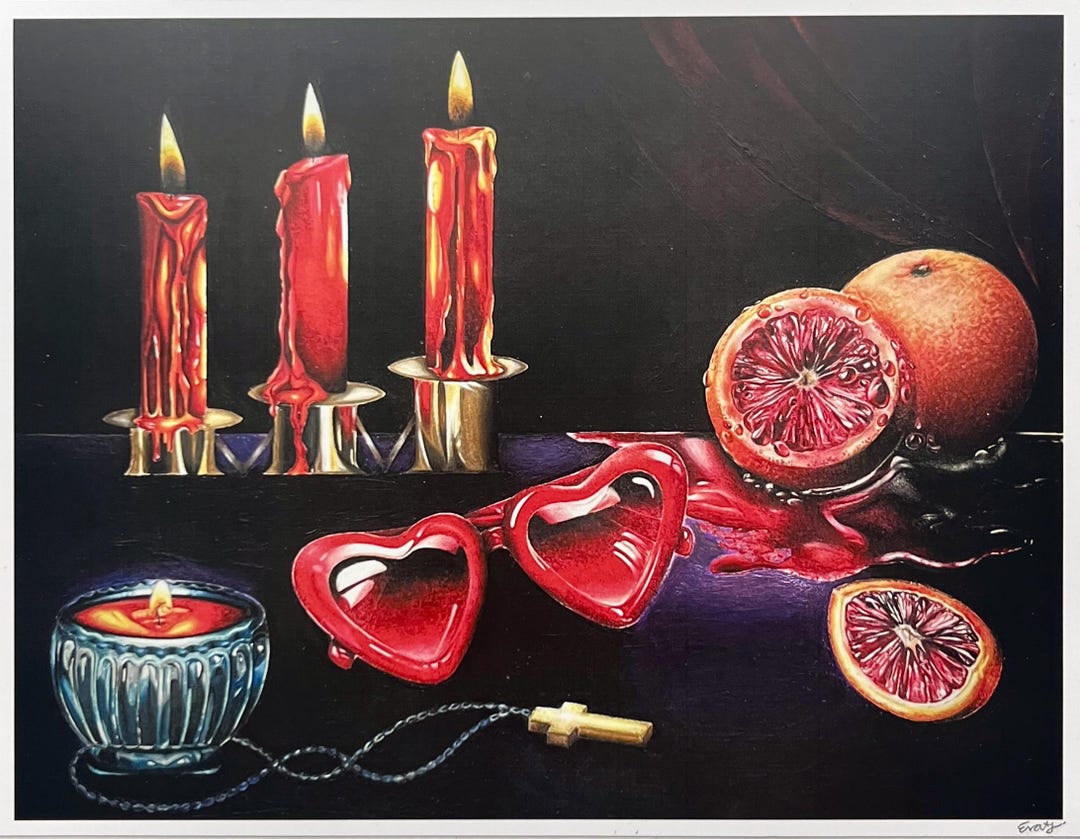 Dark Gothic Still Life Art Print: Moody Elegant Home Decor - Etsy