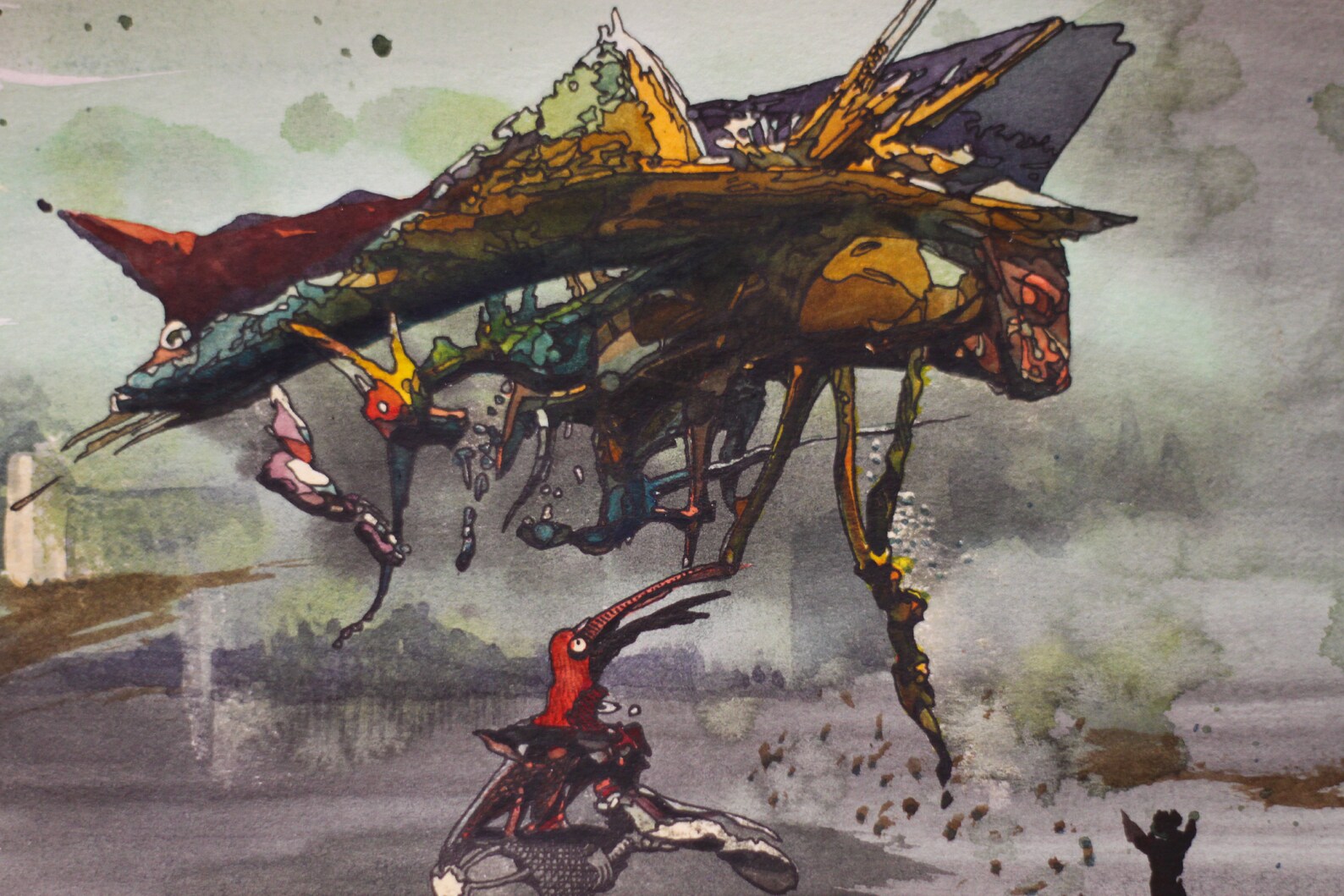 Original Watercolour Locust Painting Locust Wall Art | Etsy