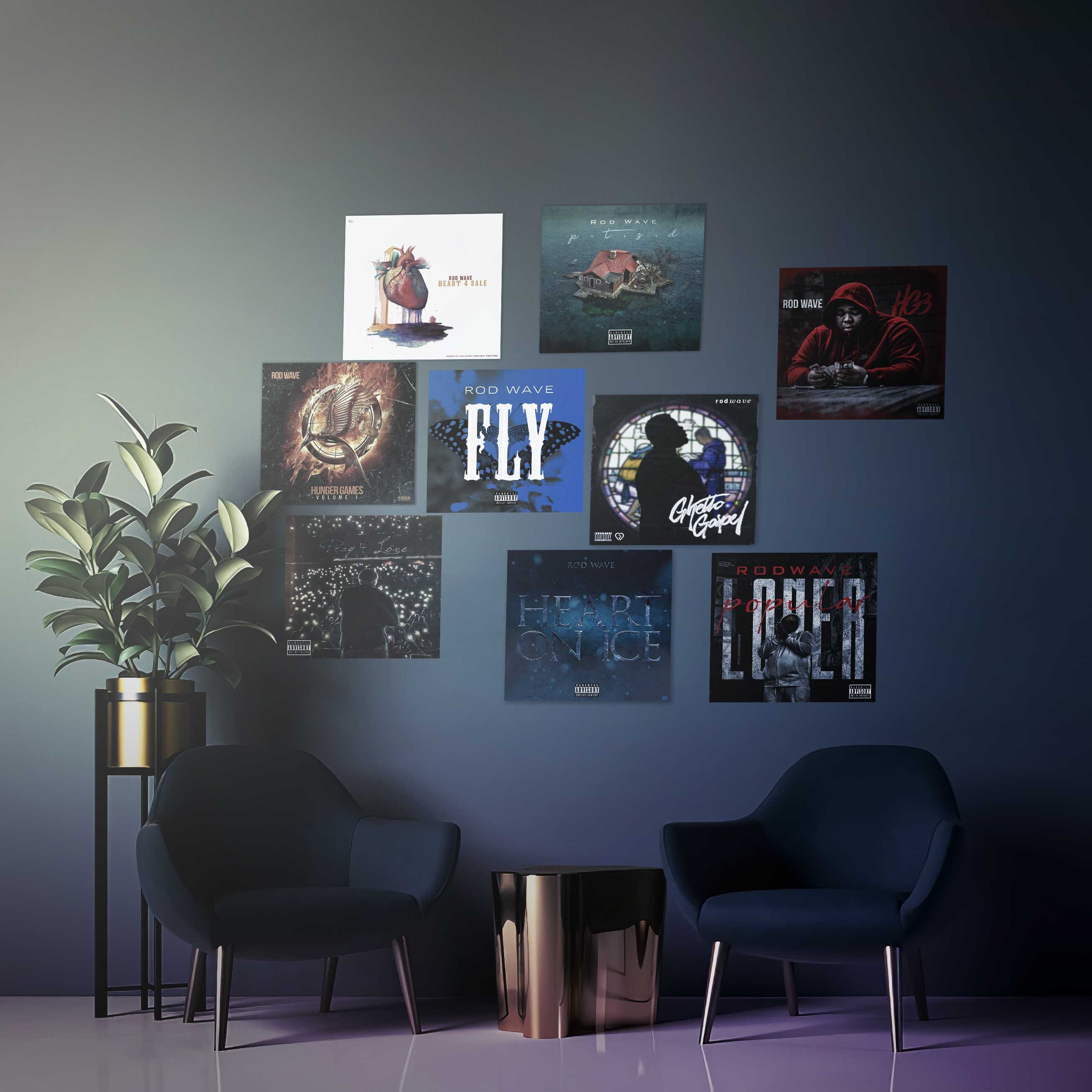 Choose Your Album Cover of Rap Singer Printed on Premium Canvas Cotton ...