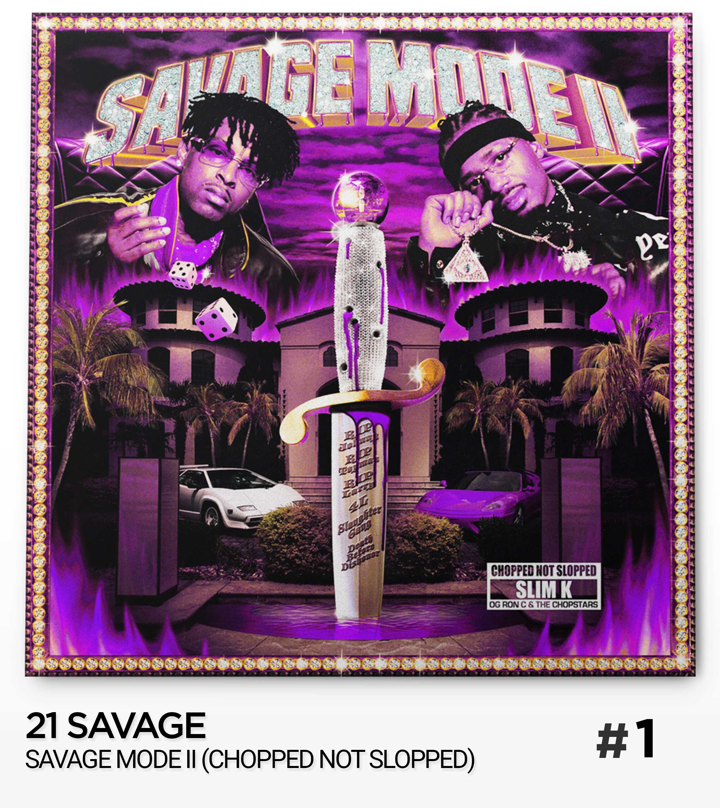 21 Savage Choose Your Album Cover of Printed on Premium Canvas | Etsy