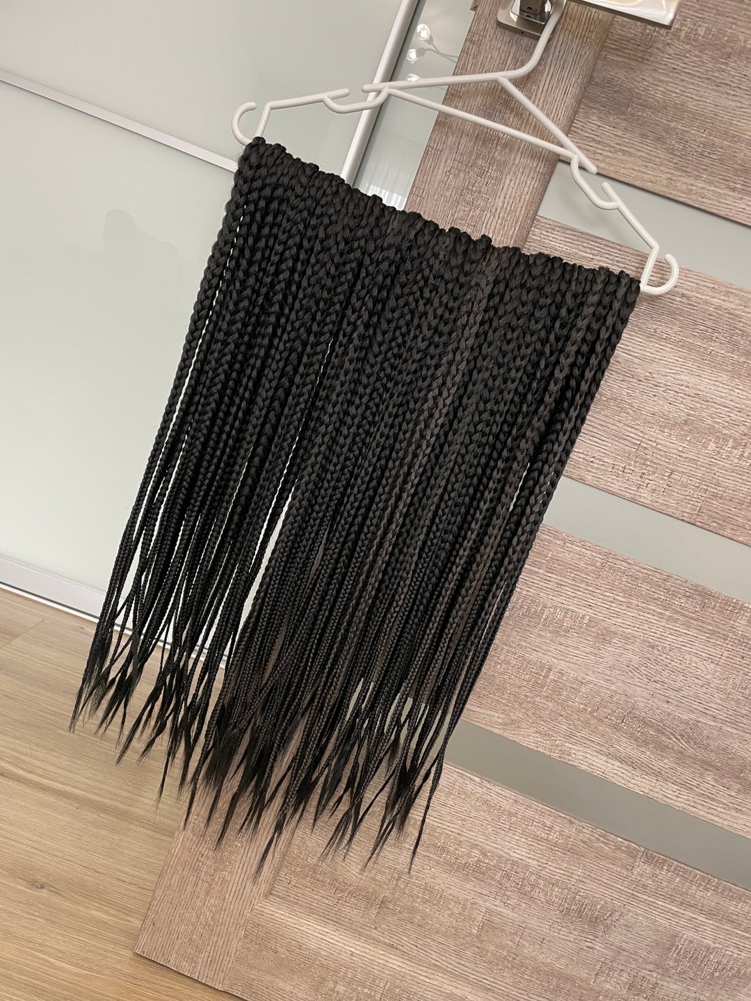 Natural Look Synthetic Braids Shades of Black Double Ended Braids Full ...