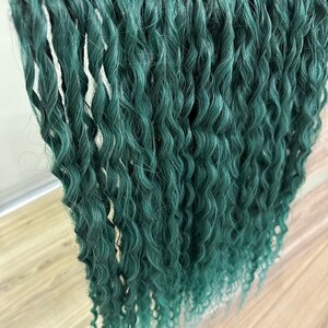 Synthetic Curly Emerald Dreads 60 DE Full Set Wavy De Dreadlocks ...