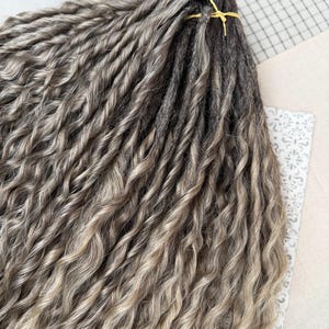 Stock in US Curls, Ash Brown Synthetic Curly Dreads, Full Set 60 DE 22 ...