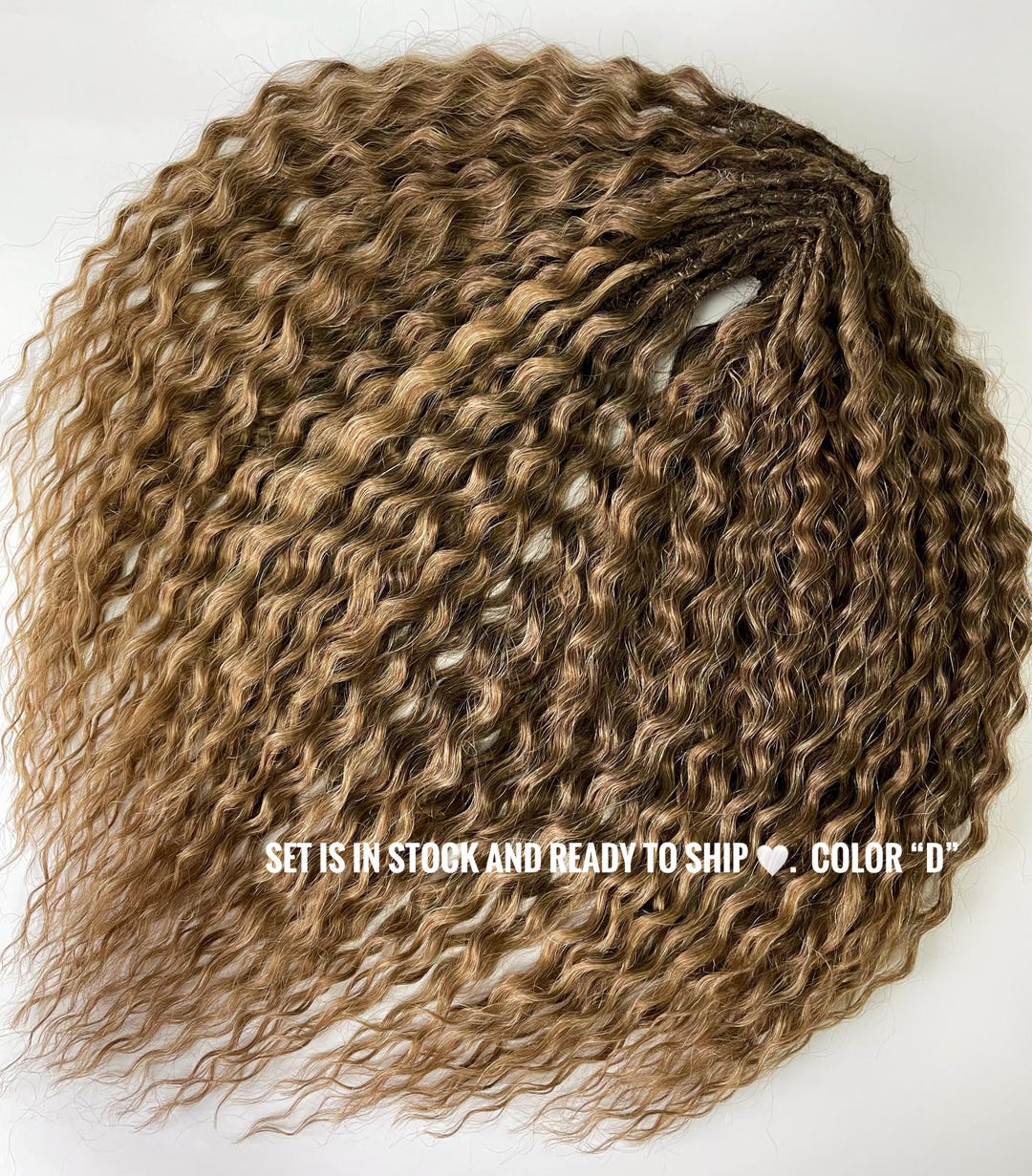 Brown Curly Soft Synthetic Dreadlocks | Crochet Wavy Dreads Hair ...