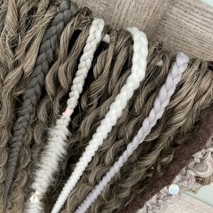 Set of Ash Brown Bohemian Dreadlocks Soft Boho Wavy Dreads and Grey ...