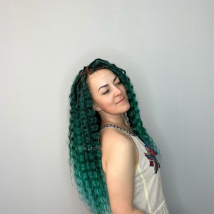 Synthetic Curly Emerald Dreads 60 DE Full Set Wavy De Dreadlocks ...