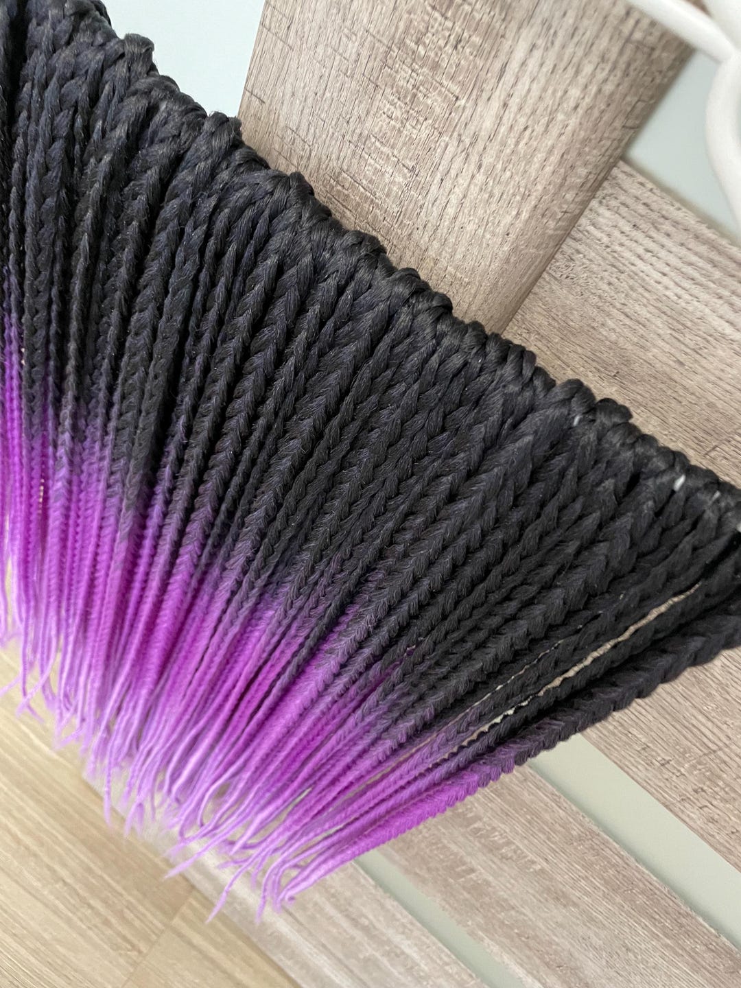 Double Ended Violet Volume Braids Natural Look Synthetic Braids Full ...