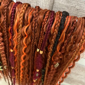 Bohemian Curls Cooper Dreads and Textured Braids Soft Red Curly Wavy ...