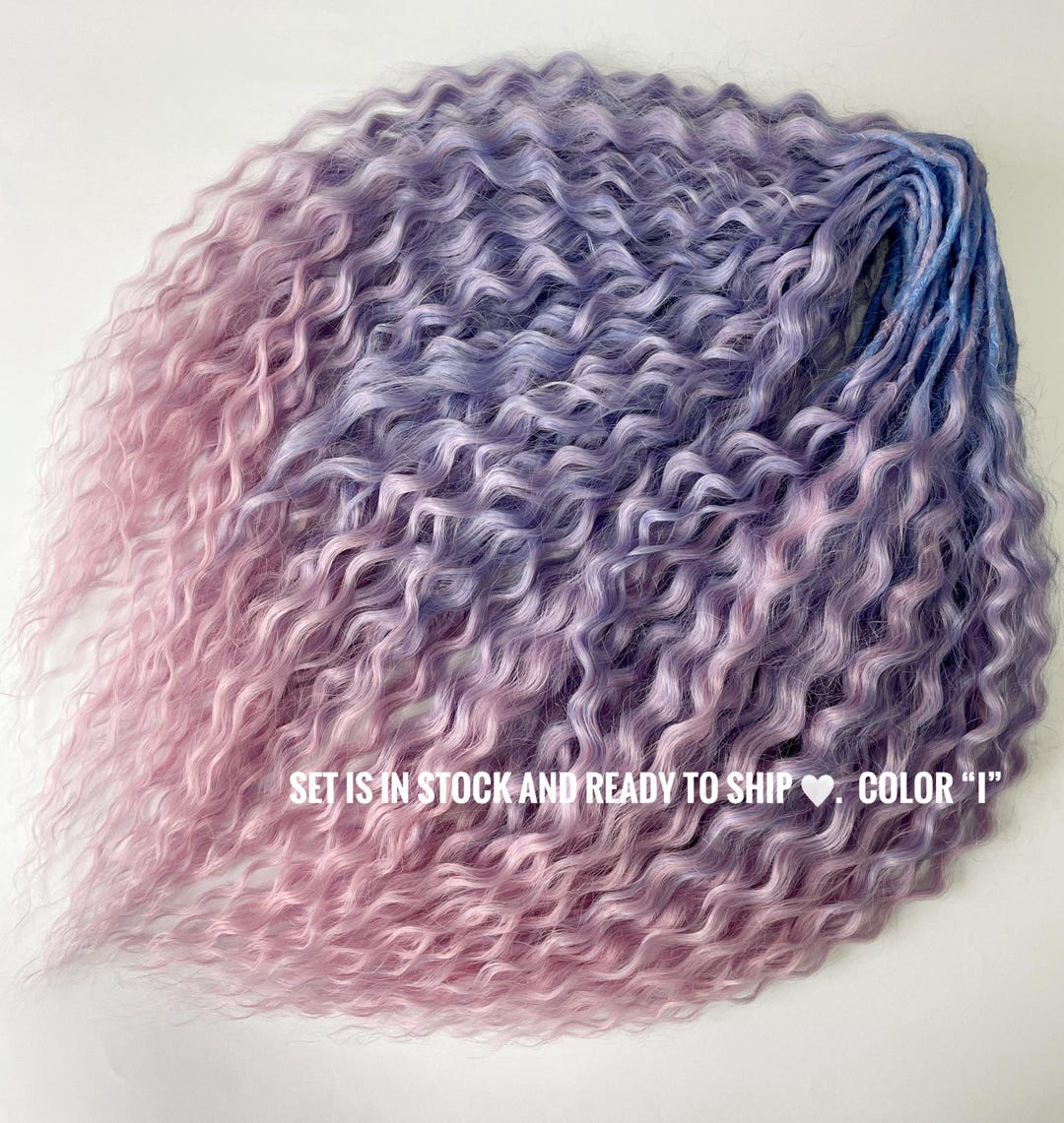 Ready to Ship Violet Lilac Ombre Curls, Light Purple Lilac Ombre Wavy ...