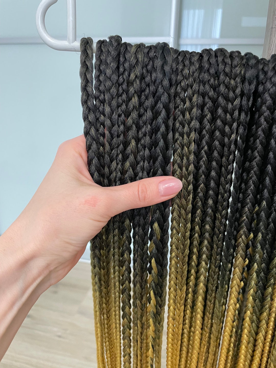 Natural Look Synthetic Braids Custom Fake Braids Full Set 60 - Etsy