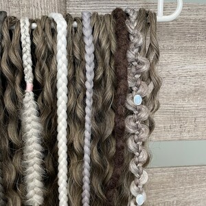 Set of Ash Brown Bohemian Dreadlocks Soft Boho Wavy Dreads and Grey ...