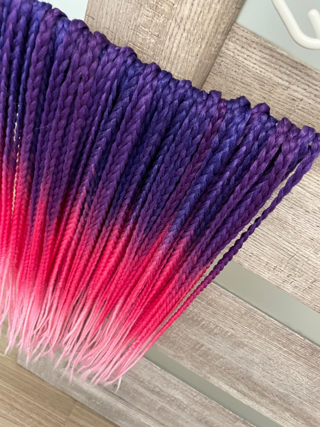 Natural Look Synthetic Braids Full Set 60 DE Double Ended Volume Violet ...