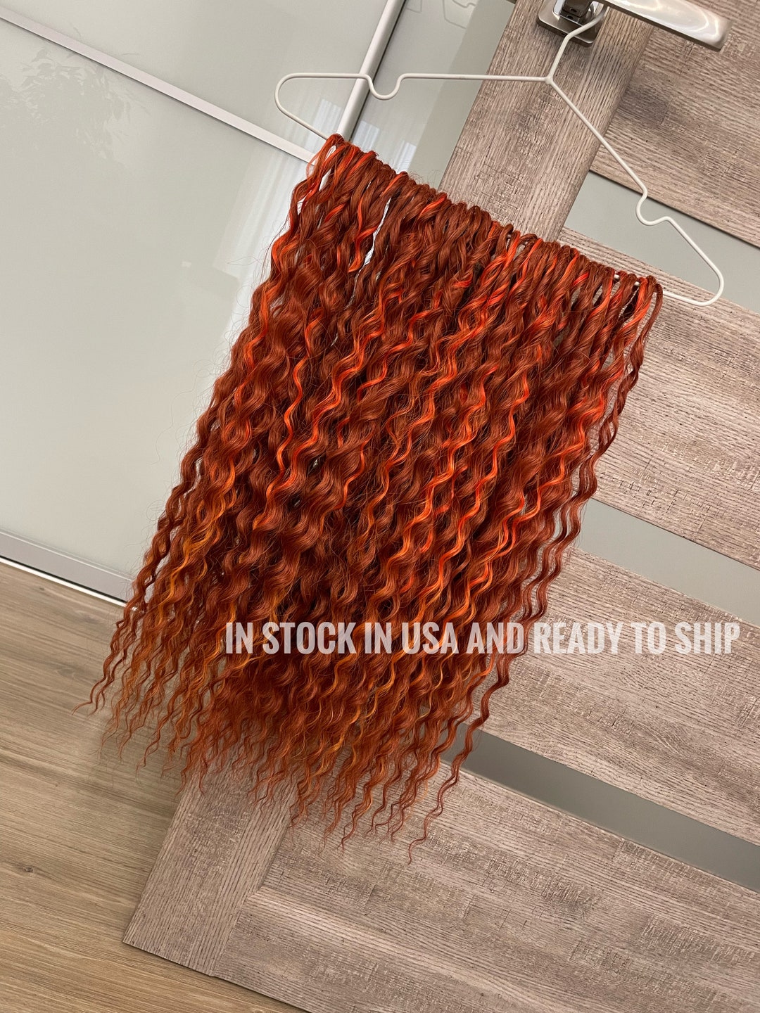 Lightweight Curls Cooper Wavy Dreads Red Orange Curly Dreadlocks ...