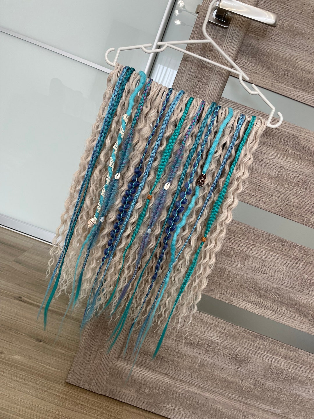 Bohemian Curls Soft Synthetic Dreadlocks 60 DE Full Set Set of Warm ...