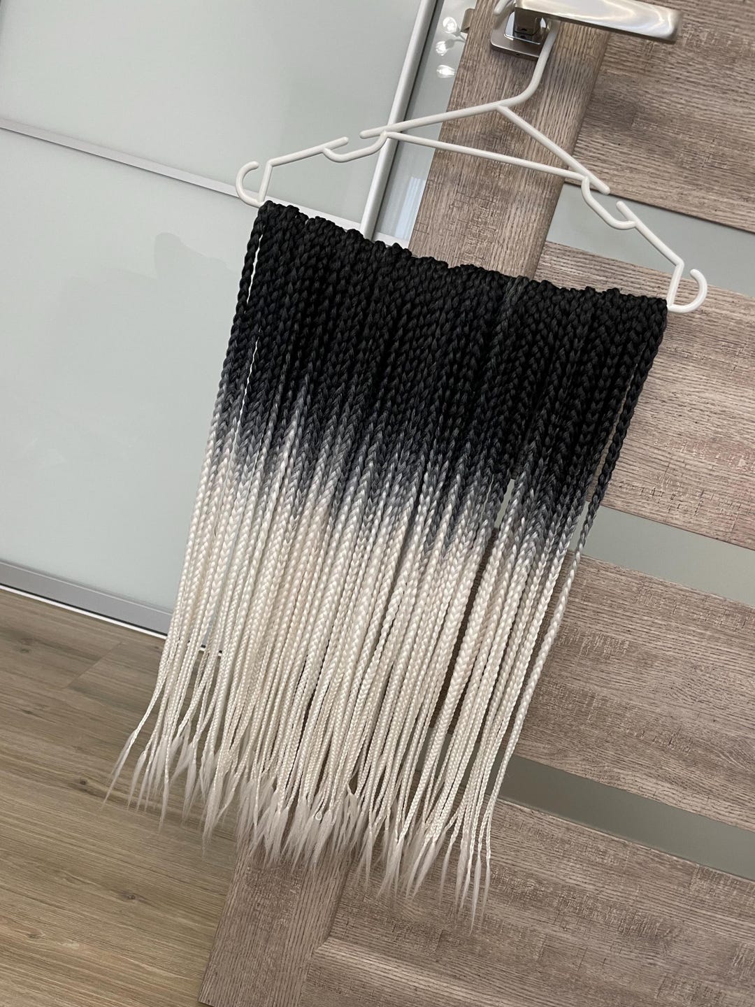 Ombre Synthetic Volume Braids Full Set 60 DE Double Ended Braids Black ...
