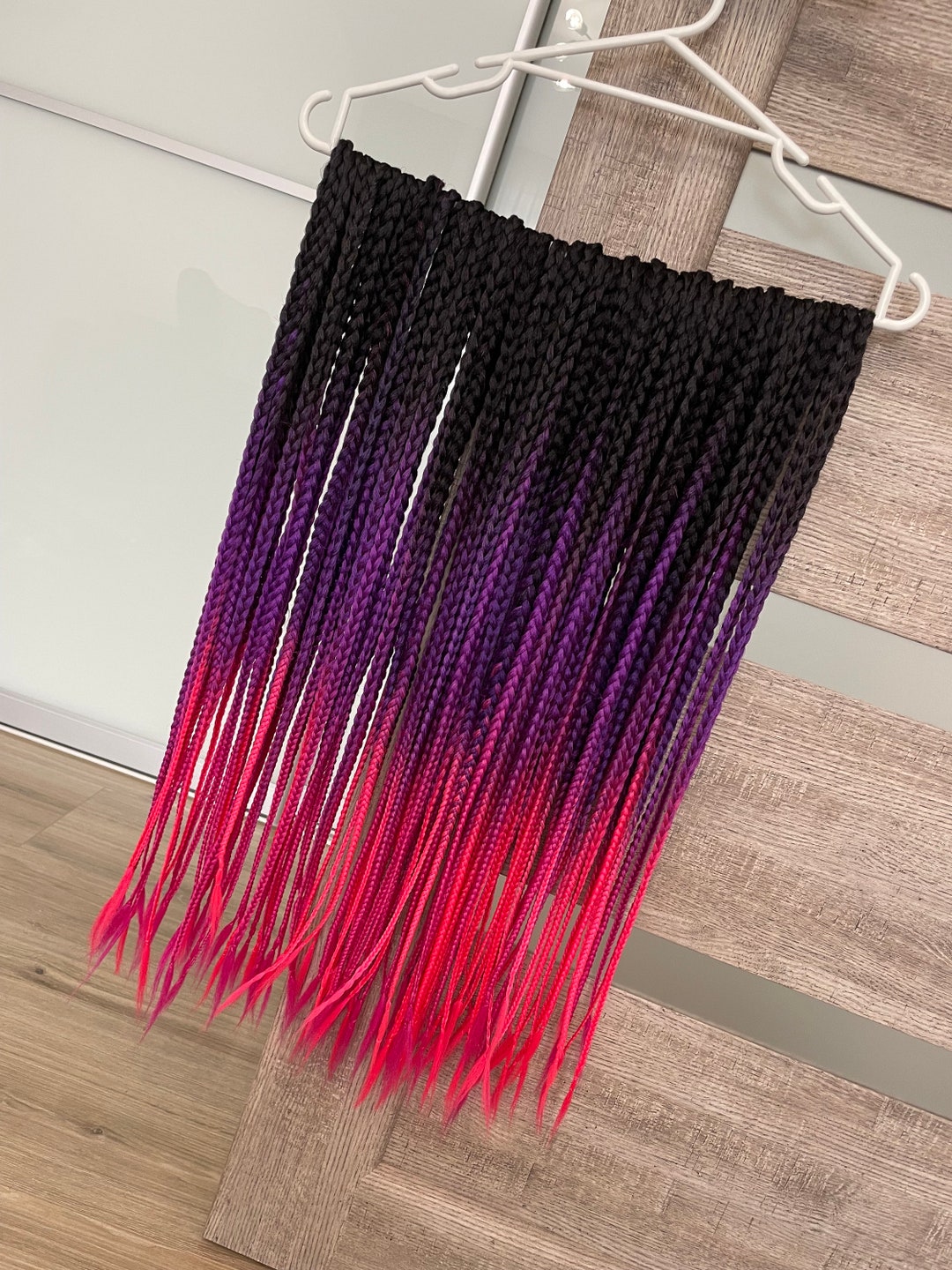 Double Ended Volume Synthetic Braids Natural Look Violet Braids Full ...