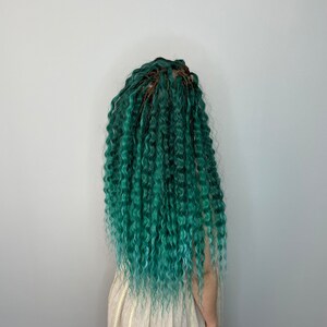 Synthetic Curly Emerald Dreads 60 DE Full Set Wavy De Dreadlocks ...