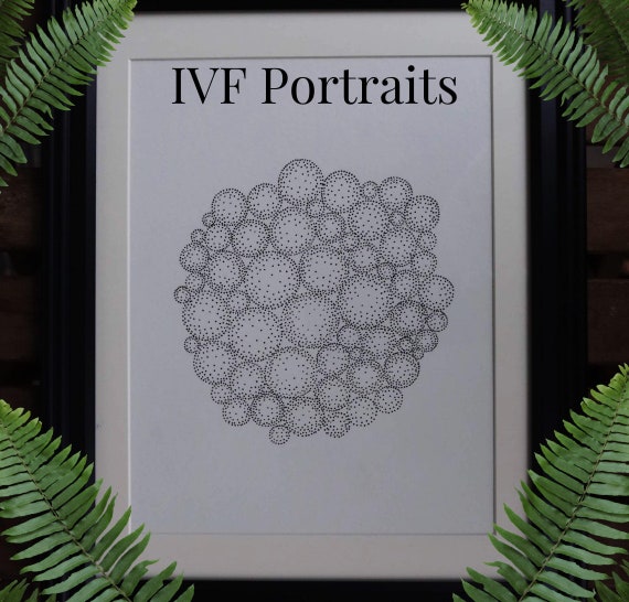 IVF Embryo Blastocyst Art Original Abstract Geometric Hand - Etsy