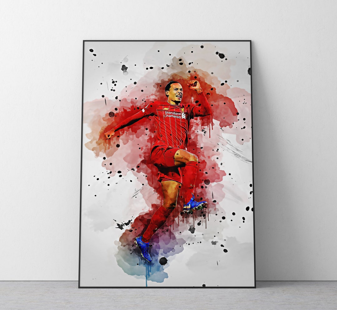 Virgil Van Dijk Poster | Football Wall Art Print | Digital Download - Etsy