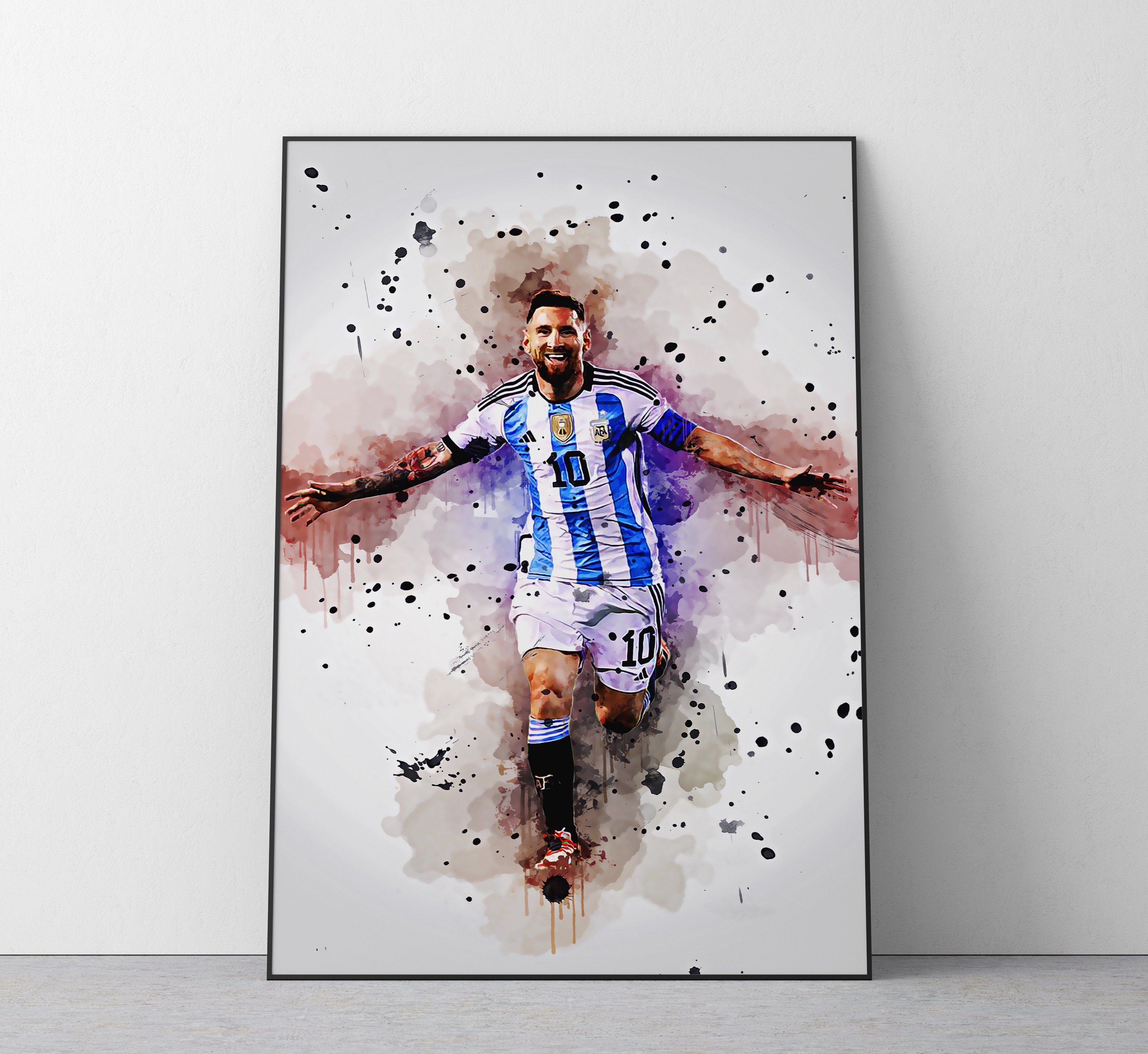 Lionel Messi Argentina Poster Football Wall Art Print Ref - Etsy UK