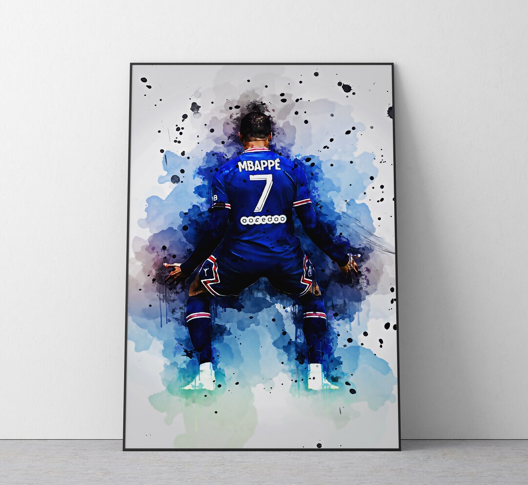 Kylian Mbappé Poster | Football Wall Art Print | Ref #303 - Etsy