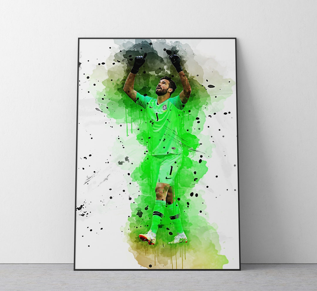 Alisson Becker Poster | Football Wall Art Print | Digital Download - Etsy