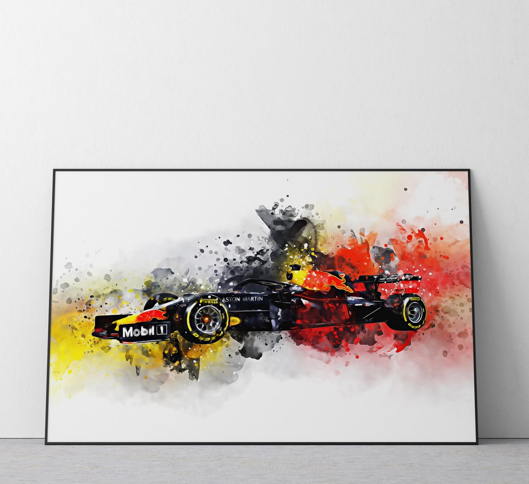 Red Bull F1 Car Poster | Formula One Car | F1 Car | Wall Art Print | A4 ...