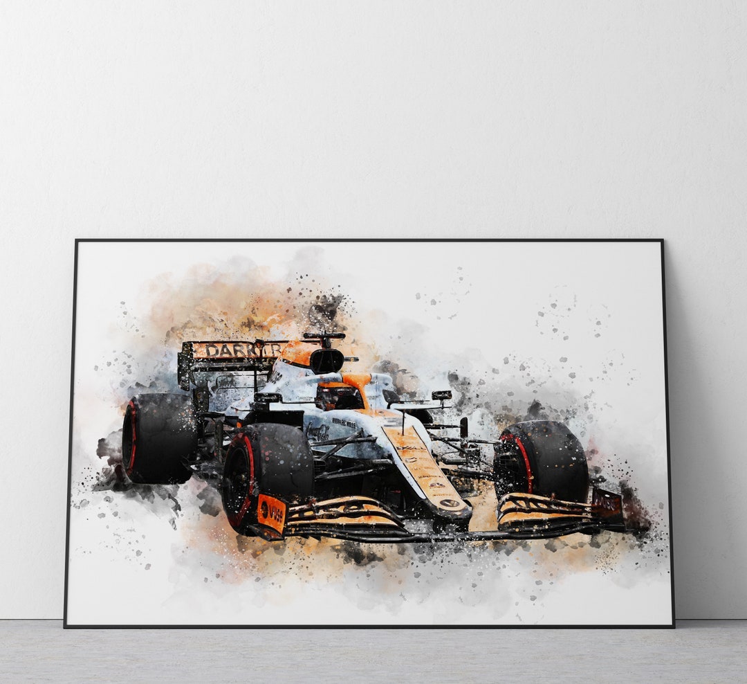 Mclaren Gulf F1 Car Watercolor Art Print (digital Download) - Etsy