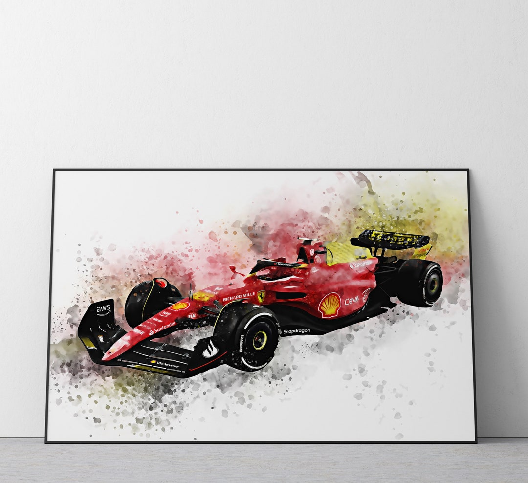 Ferrari Monza 2022 Livery Carlos Sainz Jr. Car Poster Formula One Car ...