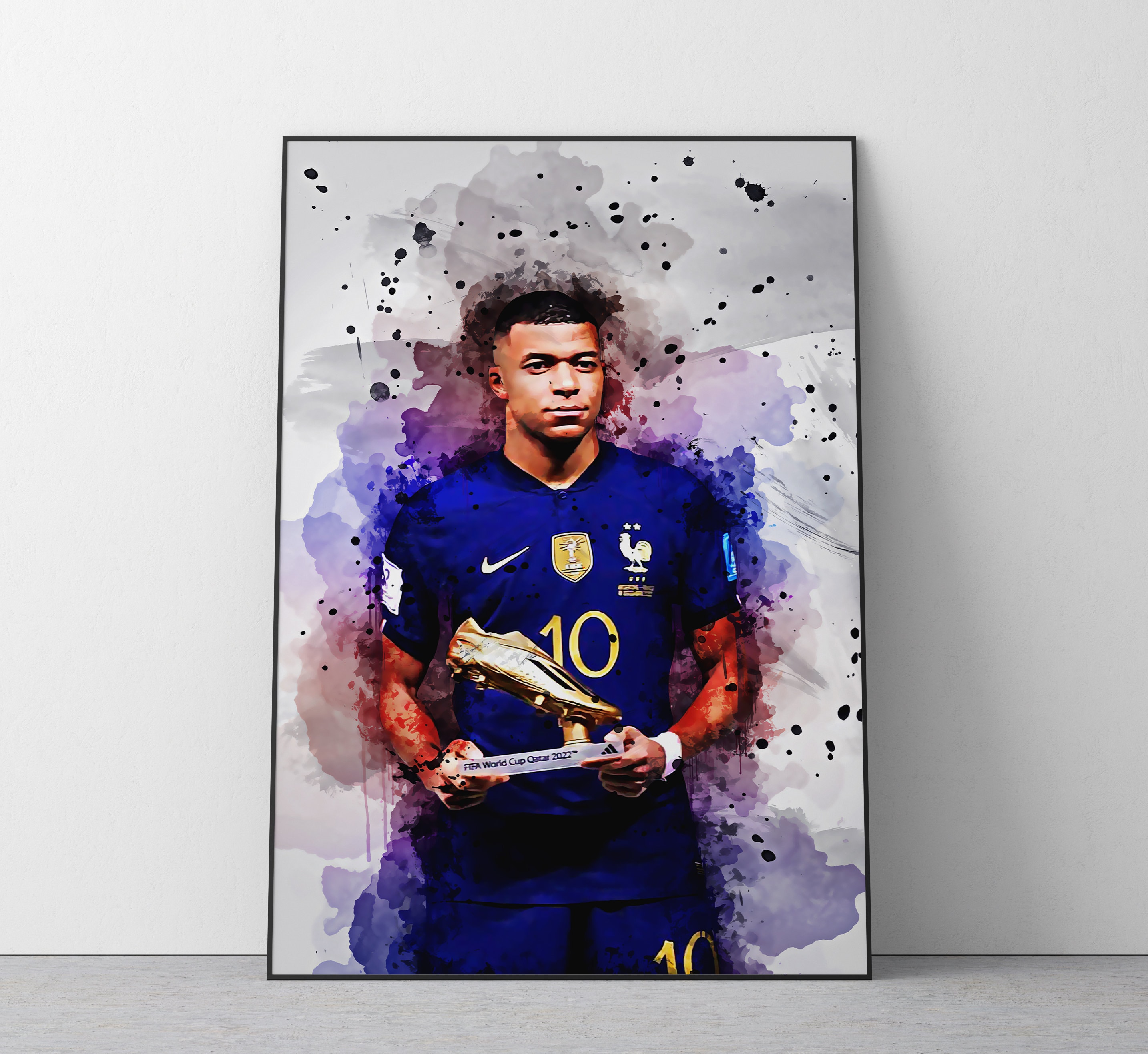 Kylian Mbappé Golden Boot Poster Football Wall Art Print Ref 311 - Etsy