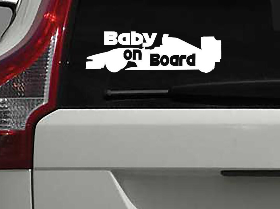 Baby on Board F1 Car Style Sticker | Racing Car Vinyl Sticker - Etsy