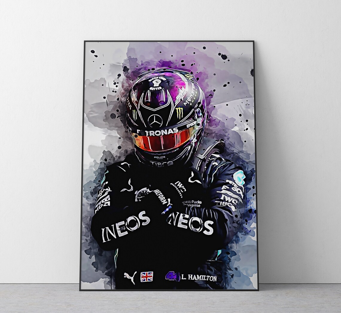 Lewis Hamilton Poster Formula One Print F1 Print Wall | Etsy